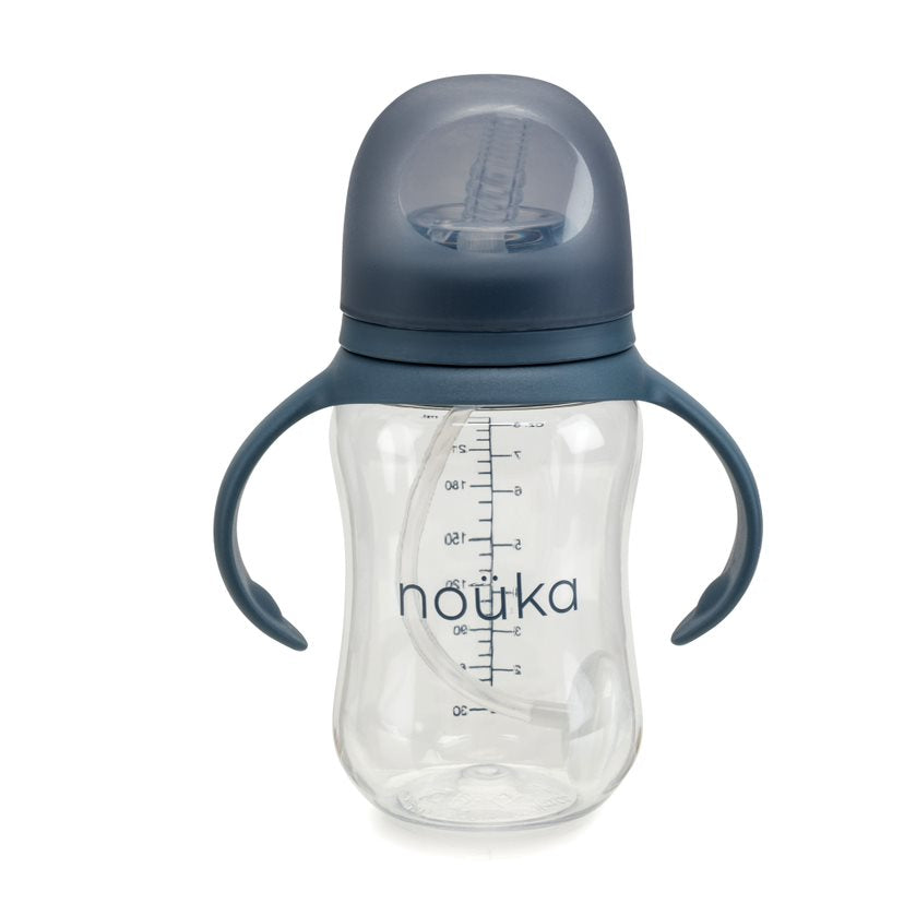 noüka Transitional Sippy/Weighted Straw Cup - Deep Ocean | noüka